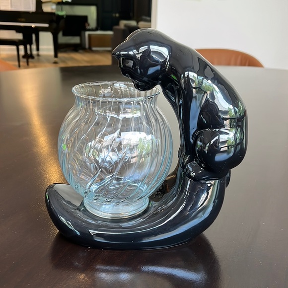 Haeger | Accents | Vintage Haeger Cat With Fish Bowl | Poshmark